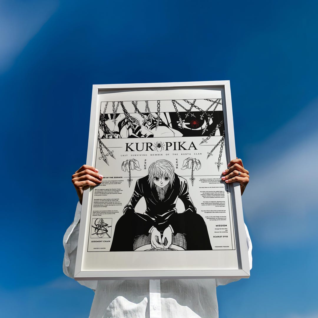 Poster Print Fanart Inspiration Kurapika - Hunter X Hunter, Chain Jail ...
