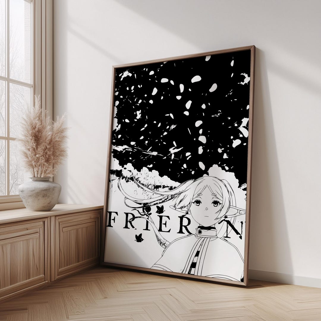 Printable Fan Art Poster Frieren Beyond Journey’s End – Poetic Fantasy ...