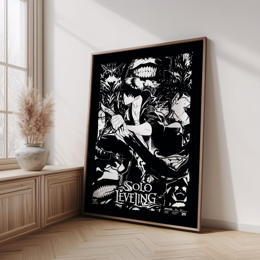 Solo Leveling Fanart Poster Print – Sung Jin-woo Fanart | Manhwa Shadow ...