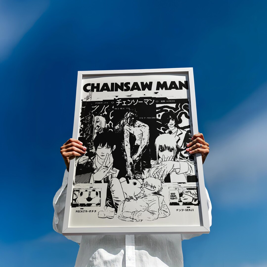 Poster imprimer Fanart Chainsaw Man – Affiche Manga Tatsuki Fujimoto ...