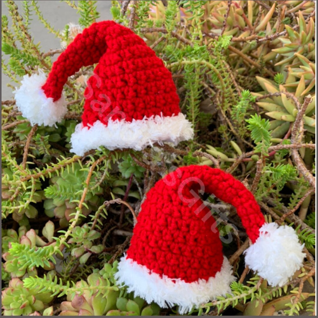 Mini Santa Hats Pair - Etsy