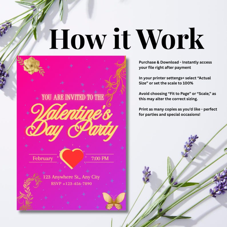 Valentine's Day Party Invitation Animated GIF | Digital Download - Etsy