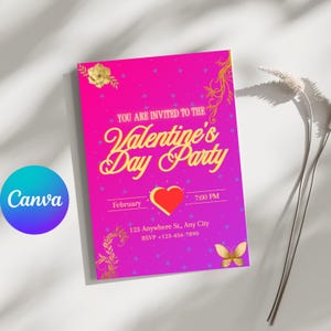 Valentine's Day Party Invitation Animated GIF | Digital Download - Etsy