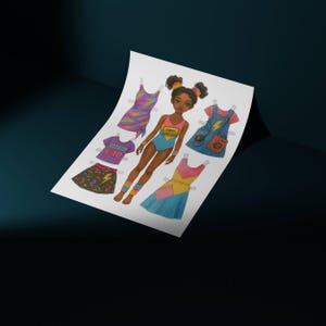 80s Retro Paper Doll Printable – Dress up Craft Set (digital Download ...