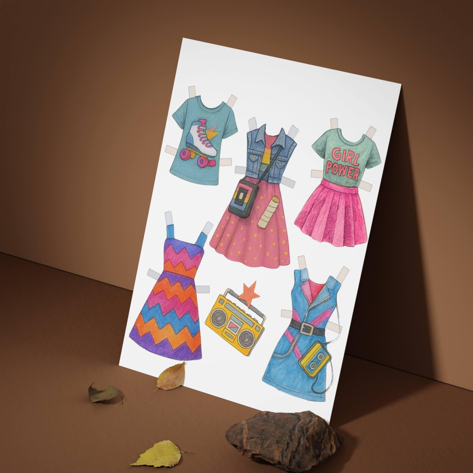 80s Retro Paper Doll Printable – Dress up Craft Set (digital Download ...