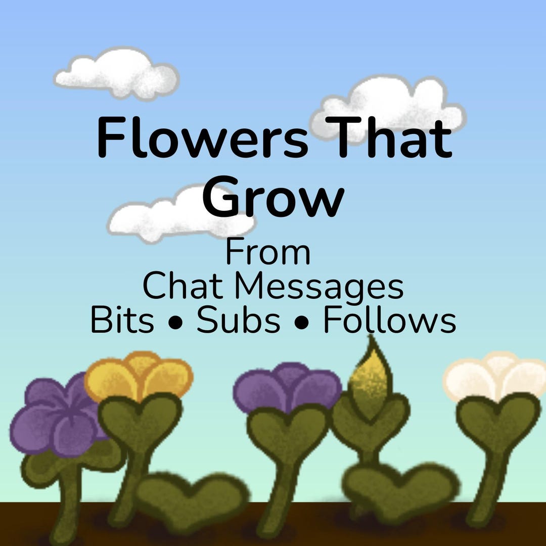Interactive Flower Garden Widget | Twitch Chat Overlay | Cozy Spring ...