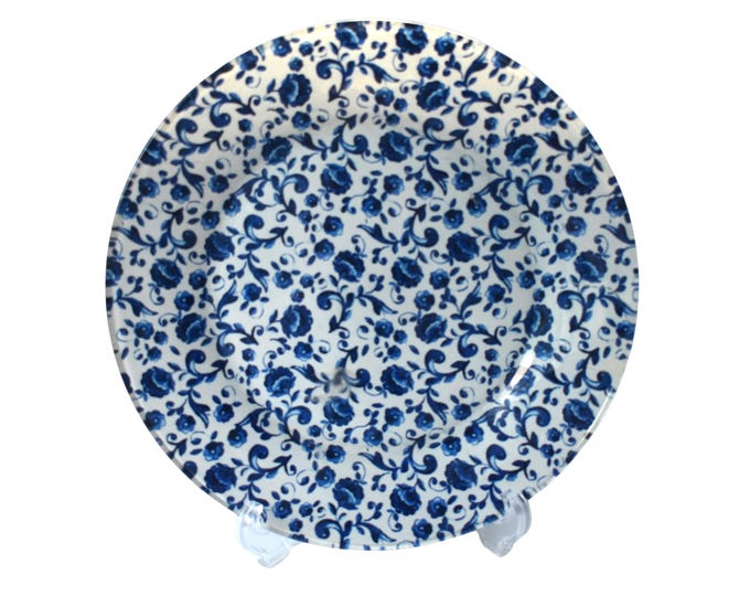 Blue Floral Decorative Plate Handcrafted Ceramic Plate Vintage-inspired ...