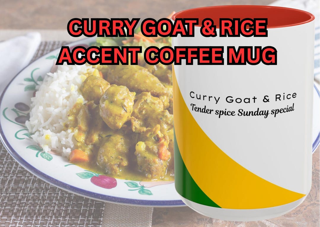 Curry Goat & Rice Coffee Mug: Jamaican Food Lover Gift - Etsy