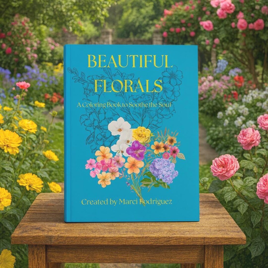 Beautiful Florals Coloring Book Sampler 3 for Teens and Adults Relaxing ...
