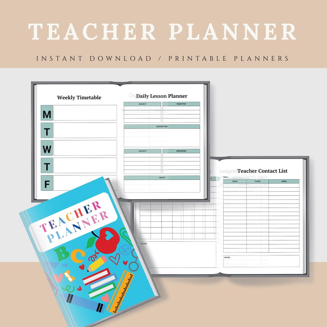 2026 Teacher Planner Canva | Editable Teacher Binder | Printable Lesson ...