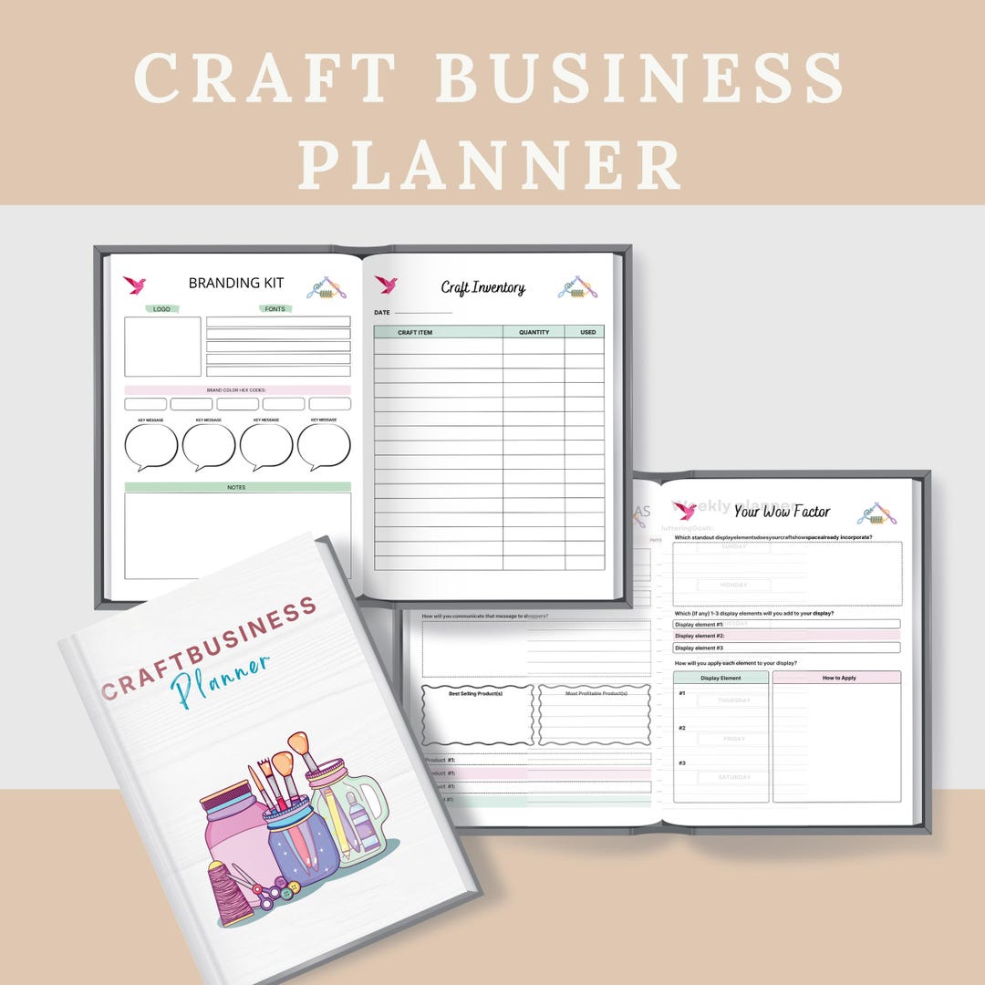 Craft Business Planner, Printable Small Business Organizer (digital ...