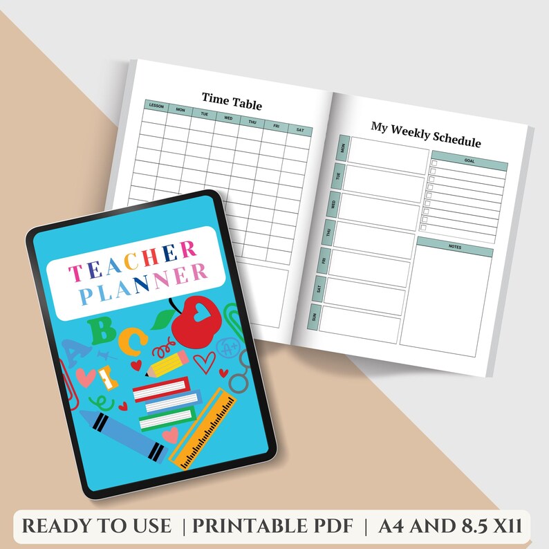 2026 Teacher Planner Canva | Editable Teacher Binder | Printable Lesson ...