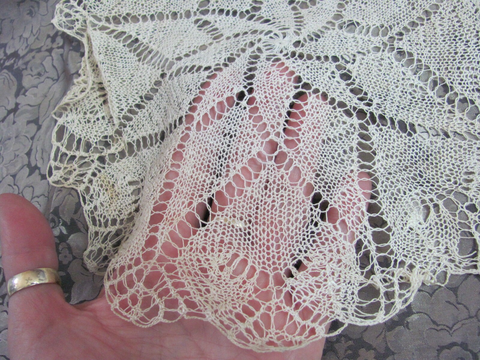 Doily Pretty Vintage Crocheted Lace Round Doily 10" Inches // Early ...