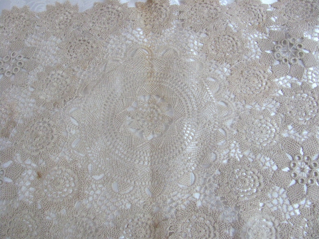 Wow! Amazing Crocheted Tatted Lace Rectangle Table Runner Place Mat ...