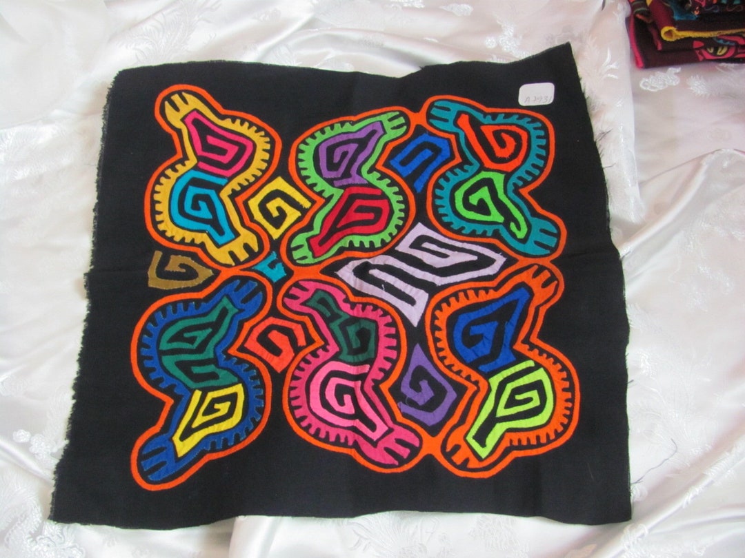 Vintage Mola Tapestry Panama Latin American Wall Art Handmade Textile ...