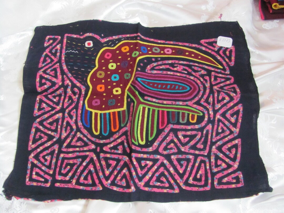 Vintage Mola Tapestry Panama Latin American Wall Art Handmade Textile ...