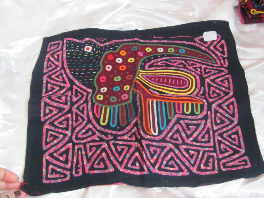 Vintage Mola Tapestry Panama Latin American Wall Art Handmade Textile ...