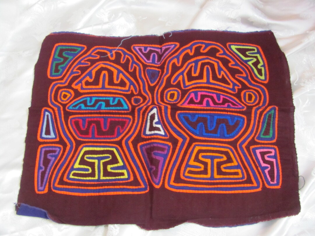 Vintage Mola Tapestry Panama Latin American Wall Art Handmade Textile ...