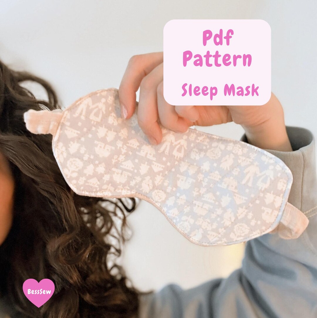 Sleep Mask Sewing Pattern | Quilted, 2-sided Reversible PDF Printable ...