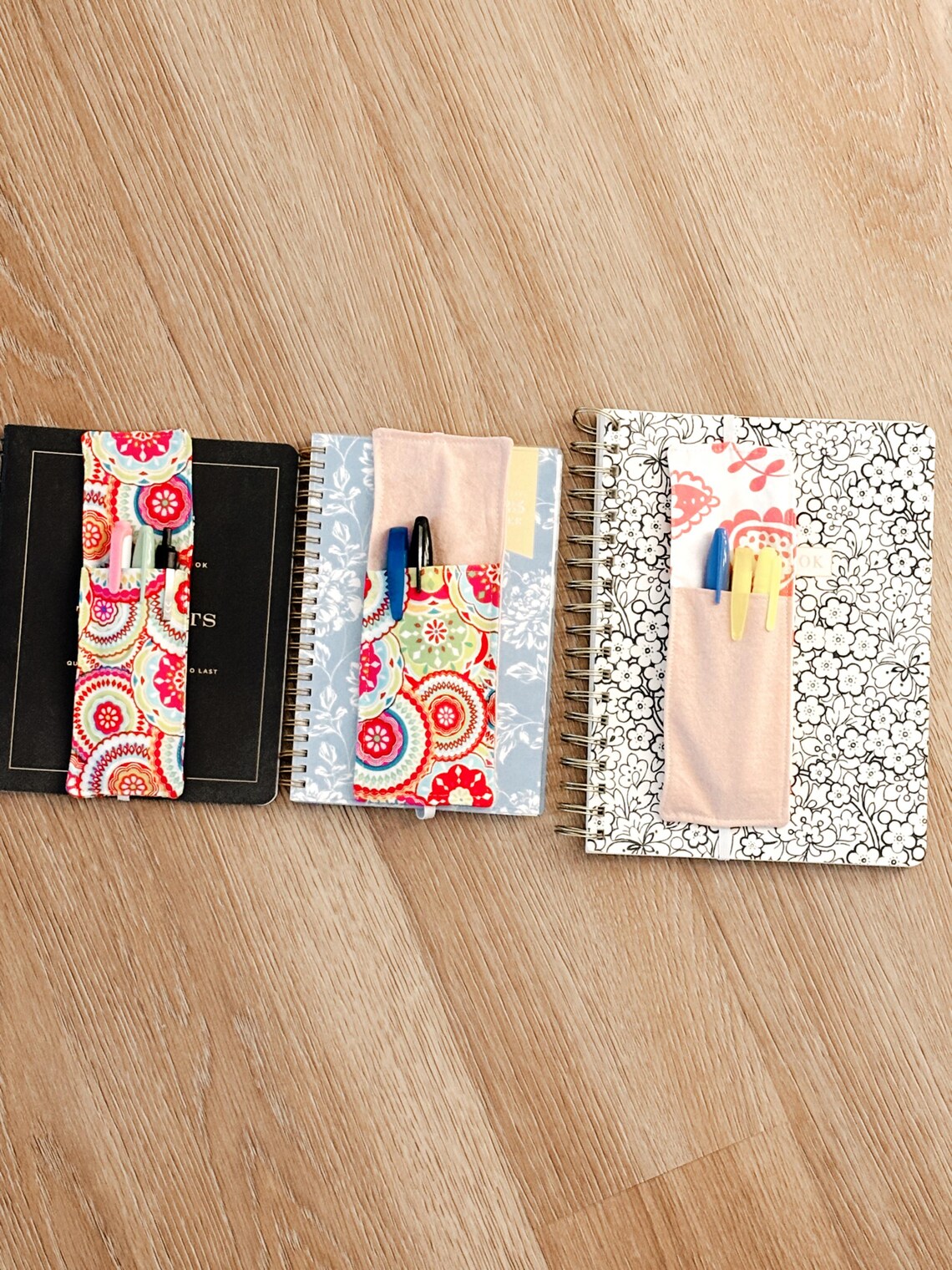 Elastic Pen Holder Fabric Bookmark Sewing Pattern - Template Beginner ...