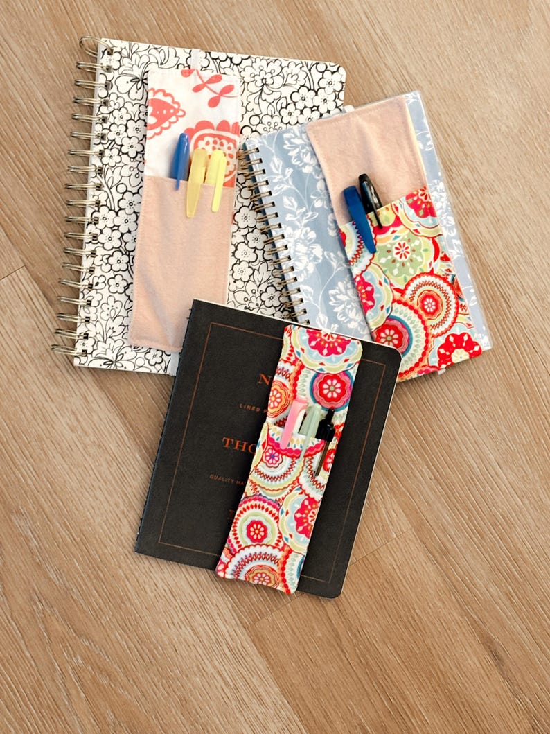 Elastic Pen Holder Fabric Bookmark Sewing Pattern - Template Beginner ...