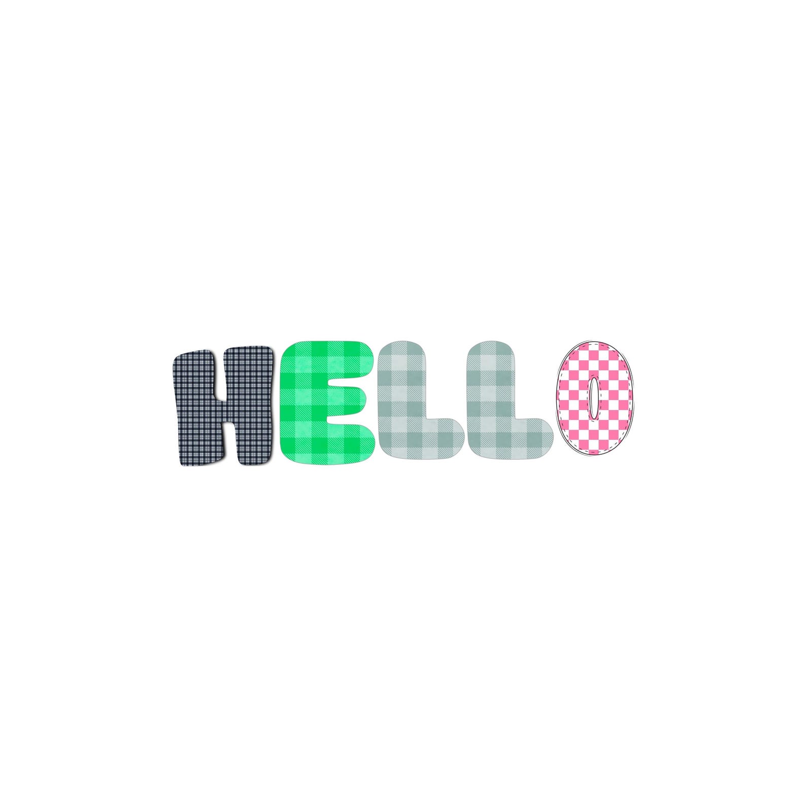 Plaid Checkered Alphabet PNG SVG Set - Etsy