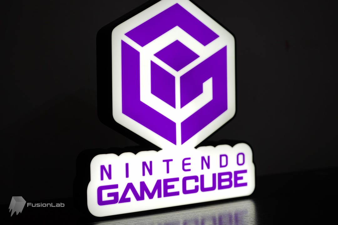 Nintendo Gamecube 3D Logo Retro Arcade Lightbox USB LED Sign Lamp - Etsy
