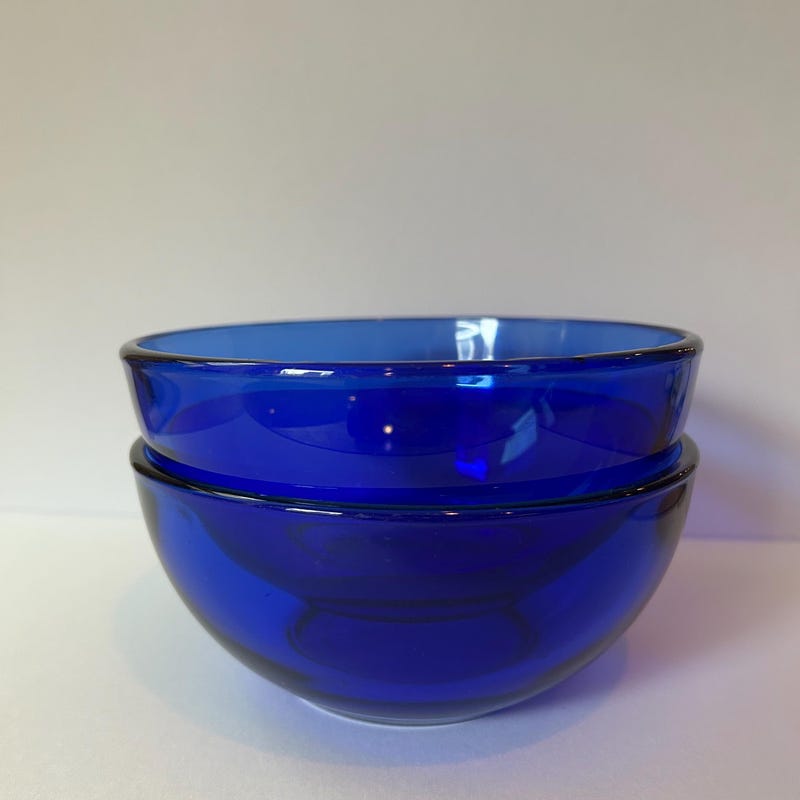 Cobalt Blue Bowls - Etsy