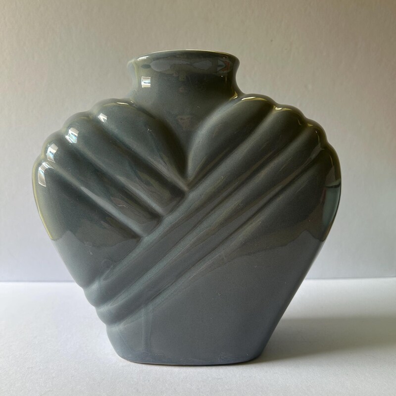 Dusty Blue Ceramic Vase - Etsy