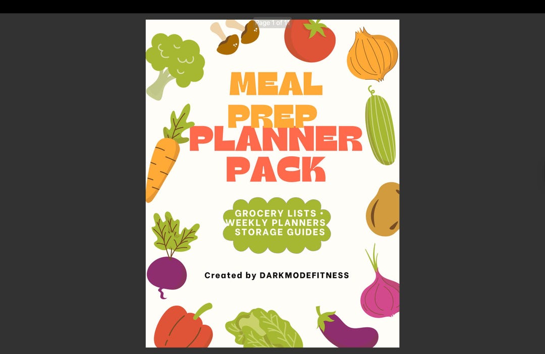 Printable Meal Prep Planner Pack: Weekly Organizer, Recipes, Storage ...