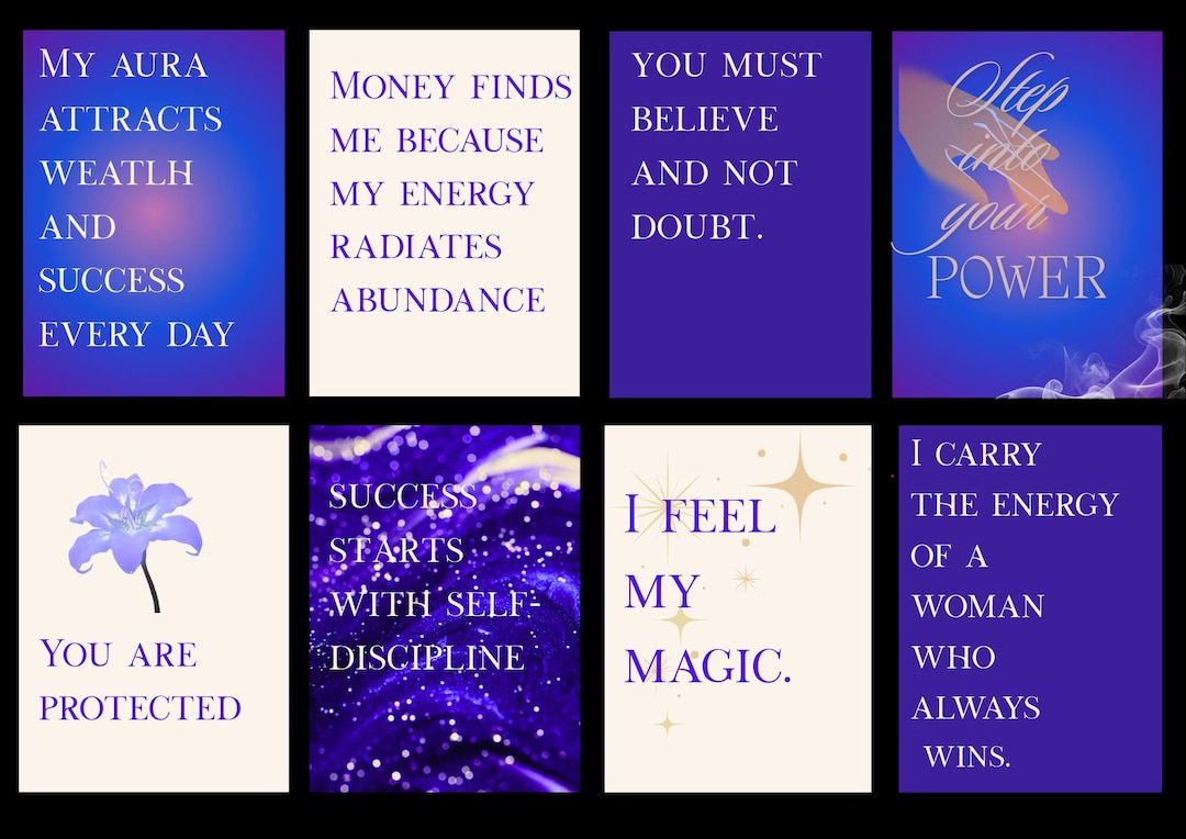 Affirmation Cards - Purple Magic Printable - Etsy
