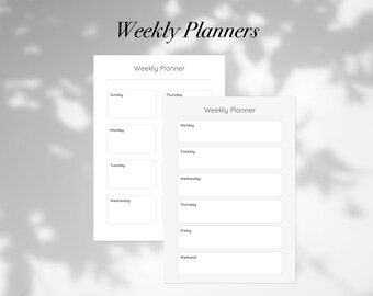 Minimalist Weekly Planner Printable | Weekly Schedule PDF | Instant ...