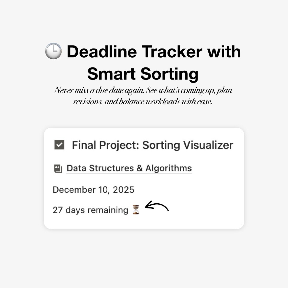 Assignment Tracker Notion Template for Students, College & University ...