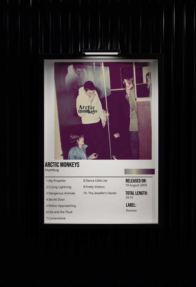 Humbug – Arctic Monkeys Inspired A3 Poster Set | Black & White ...
