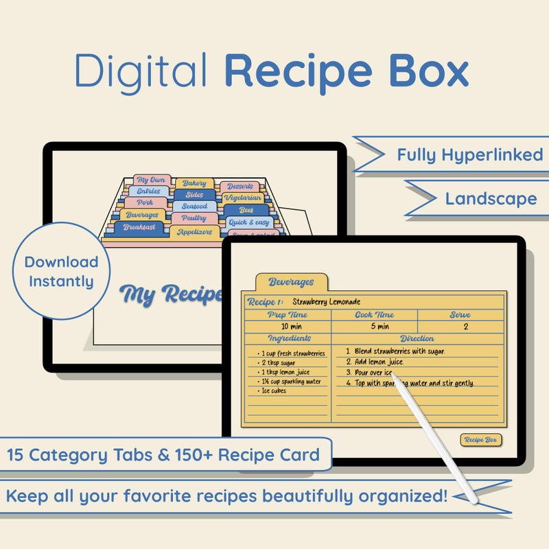 Recipe Keeper Digital Pdf - Etsy