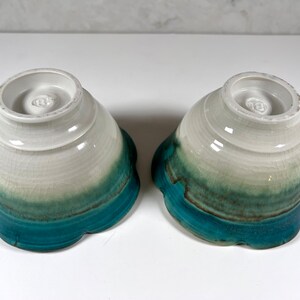 Pair Vintage Studio Pottery Bowls Signed BL Turquoise - Etsy