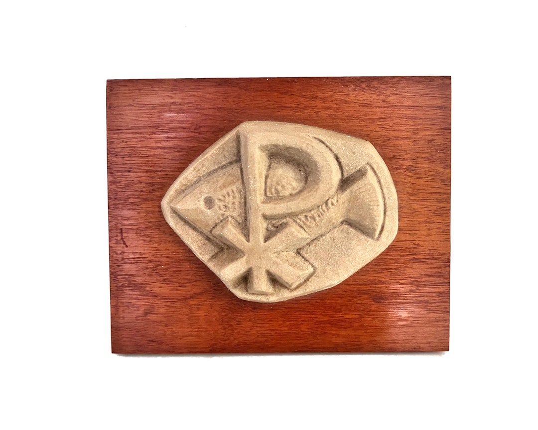 Vintage PX Chi Rho Ixthus Fish Catholic Christian Wall Plaque Daystar ...