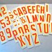 Vintage Neon Red and Yellow Stick on Decal LETTERS Numbers - Etsy