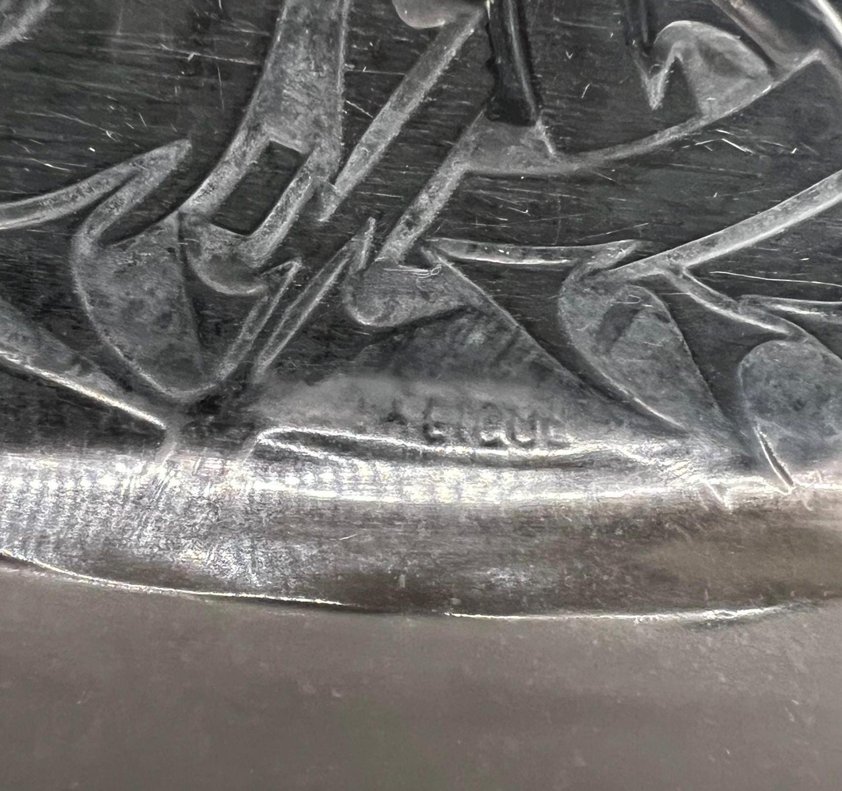 Rene Lalique Epines Art Glass Dresser Comb Tray Thorn Motif Satin ...