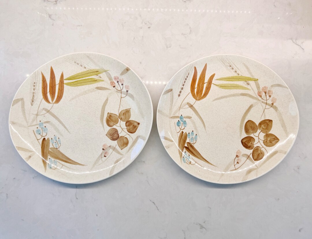 Vintage RANDOM HARVEST Red Wing Dinner Plates 2pc 1955 - Etsy