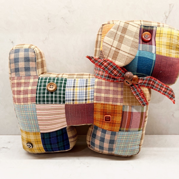 Patchwork Dog Plush - Etsy