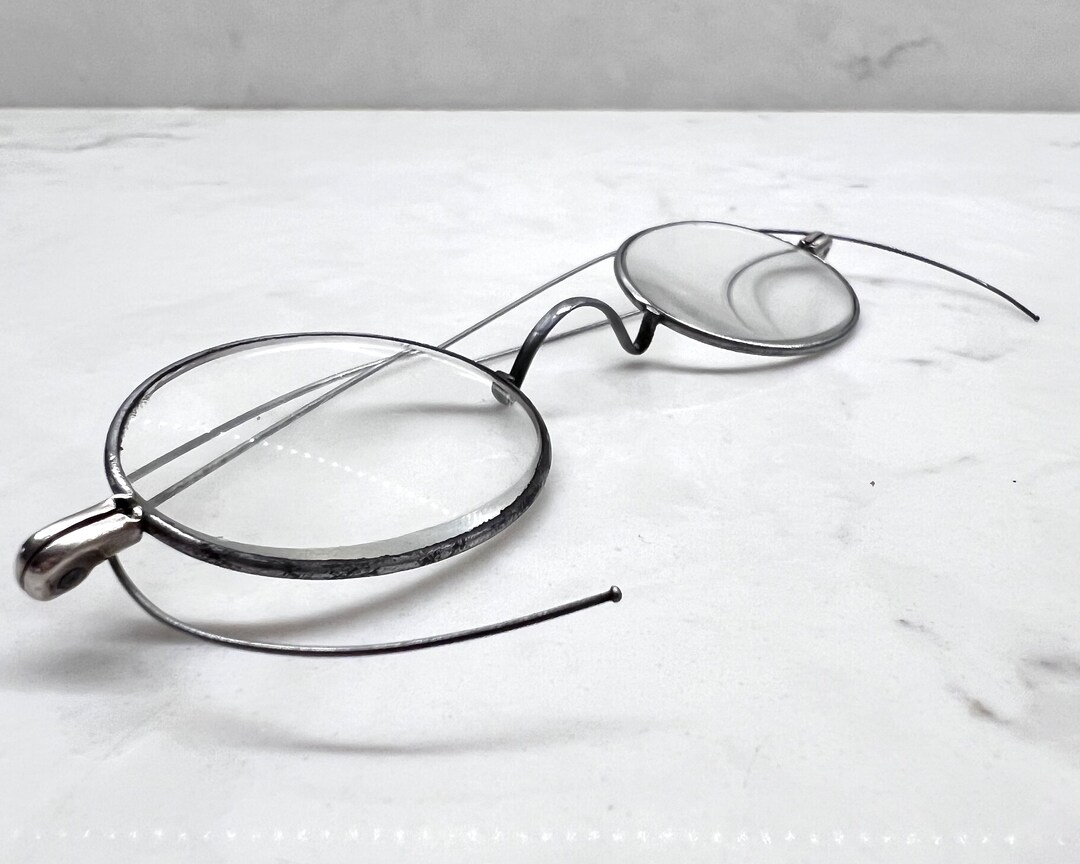 Antique Wire Eyeglasses Oval Lens Spectacles - Etsy