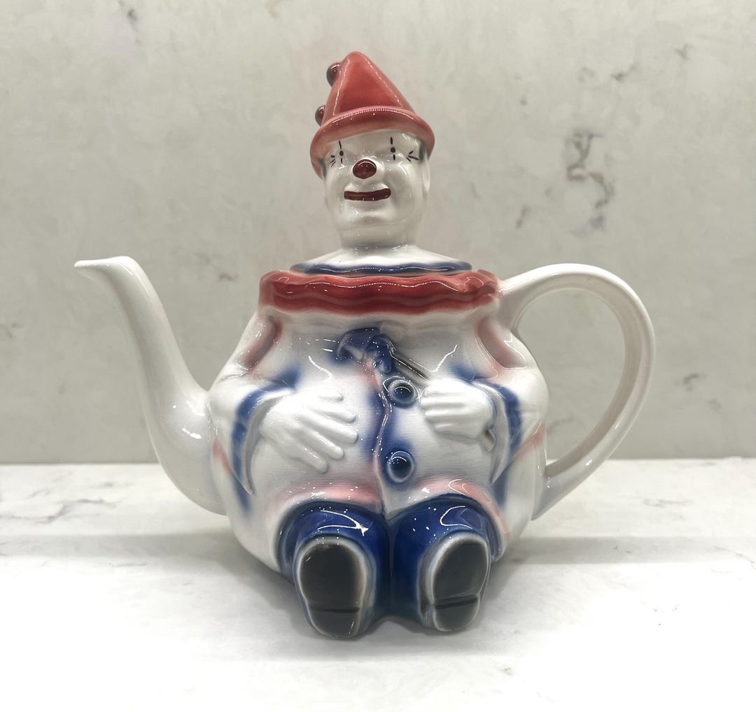 Vintage Tony Wood Studios England Teapot Ceramic Clown - Etsy
