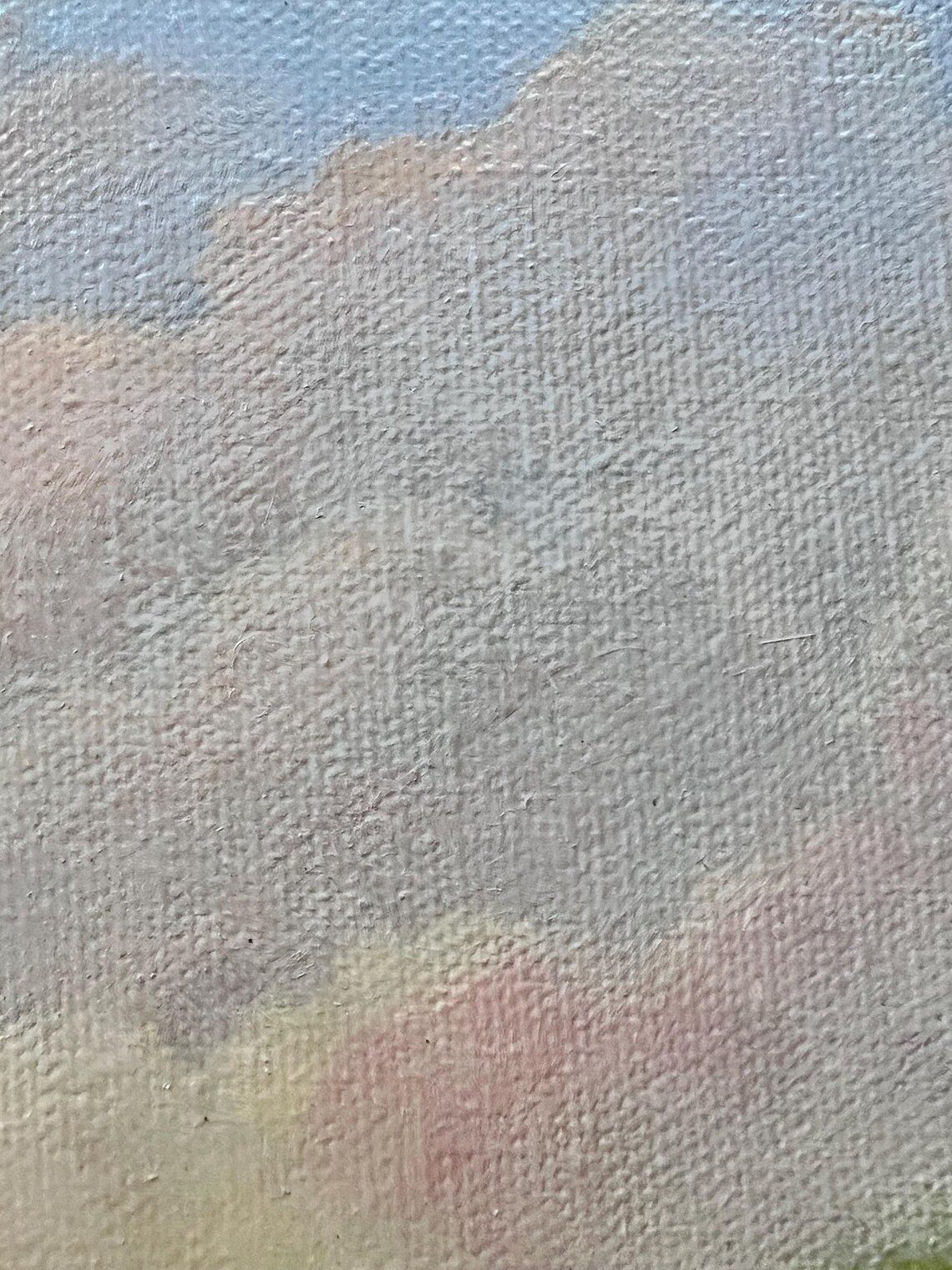 Vintage Oil Painting on Canvas Landscape Spring Showing 2002 JM ...
