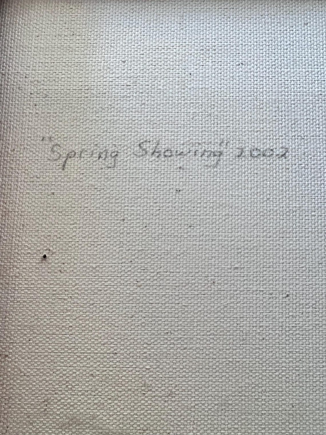 Vintage Oil Painting on Canvas Landscape Spring Showing 2002 JM ...