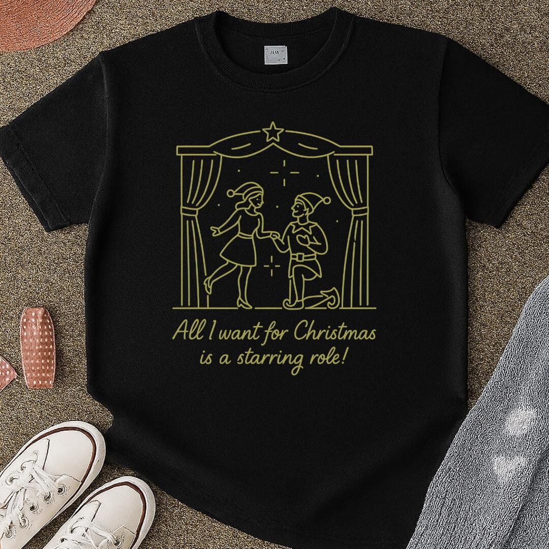 Starring Role Christmas PNG: Elf Stage, Theater Holiday Design (instant ...
