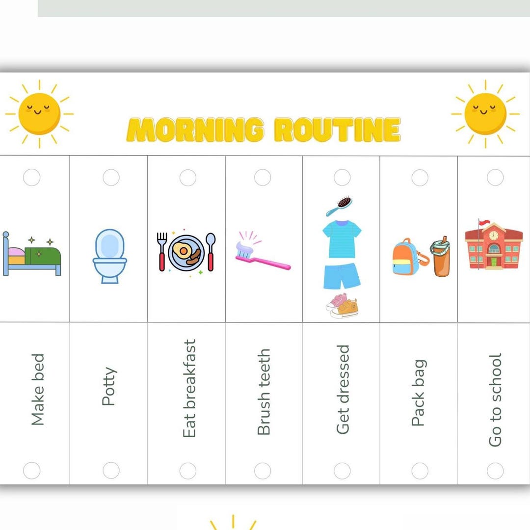 Kids Routine Flip Chart: Morning & Night (digital Download) - Etsy