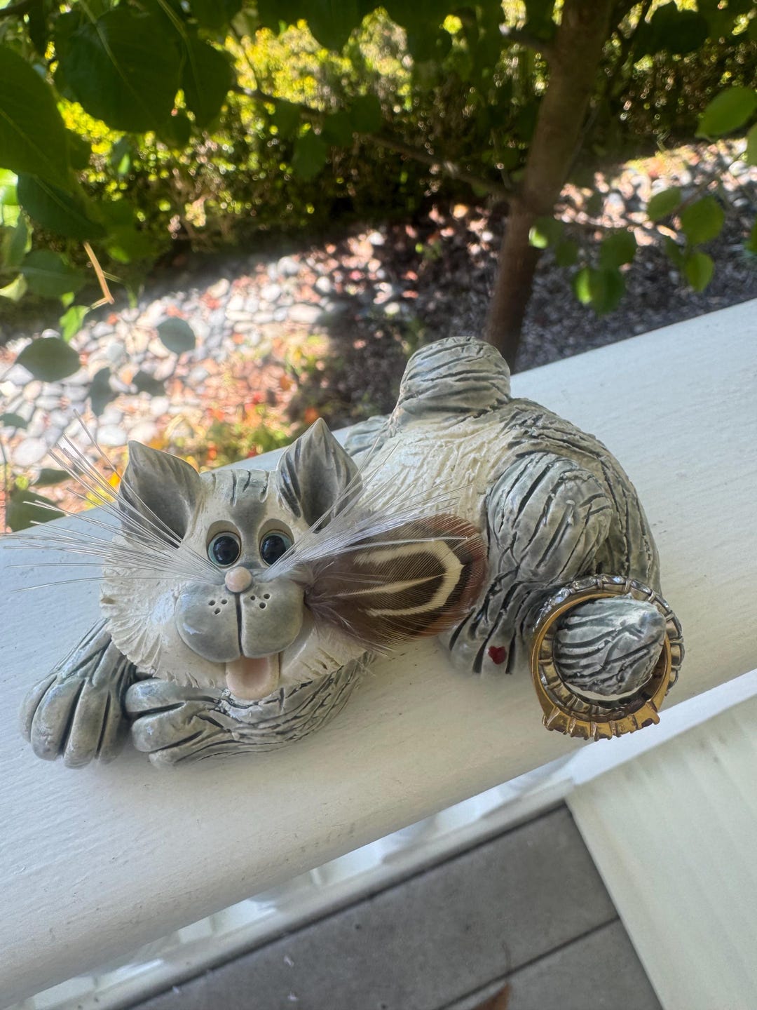 Siamese Cat Ring Holder, Cats, Clay Cats , Hand Made Cats, Hand ...