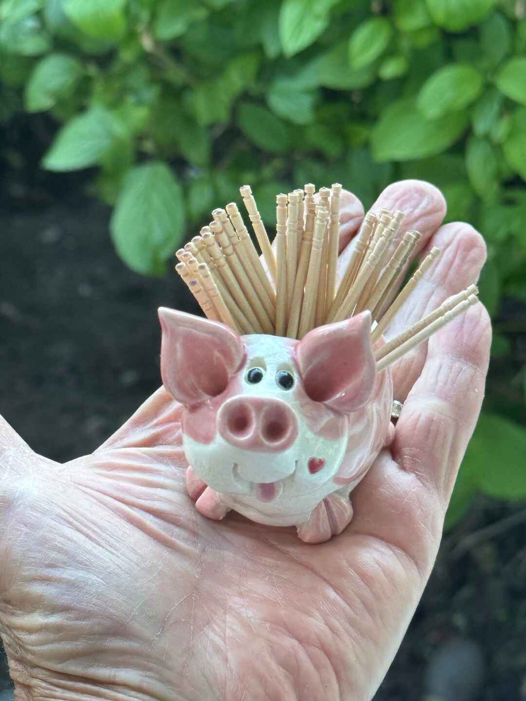 Pig Toothpick Holder, Hand Made Pigs, Stoneware Pigs, Clay Pigs ...