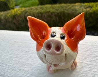 Small Pig, Miniature Pig, Piglets, Hand Made Pigs, Stoneware Pigs, Clay ...